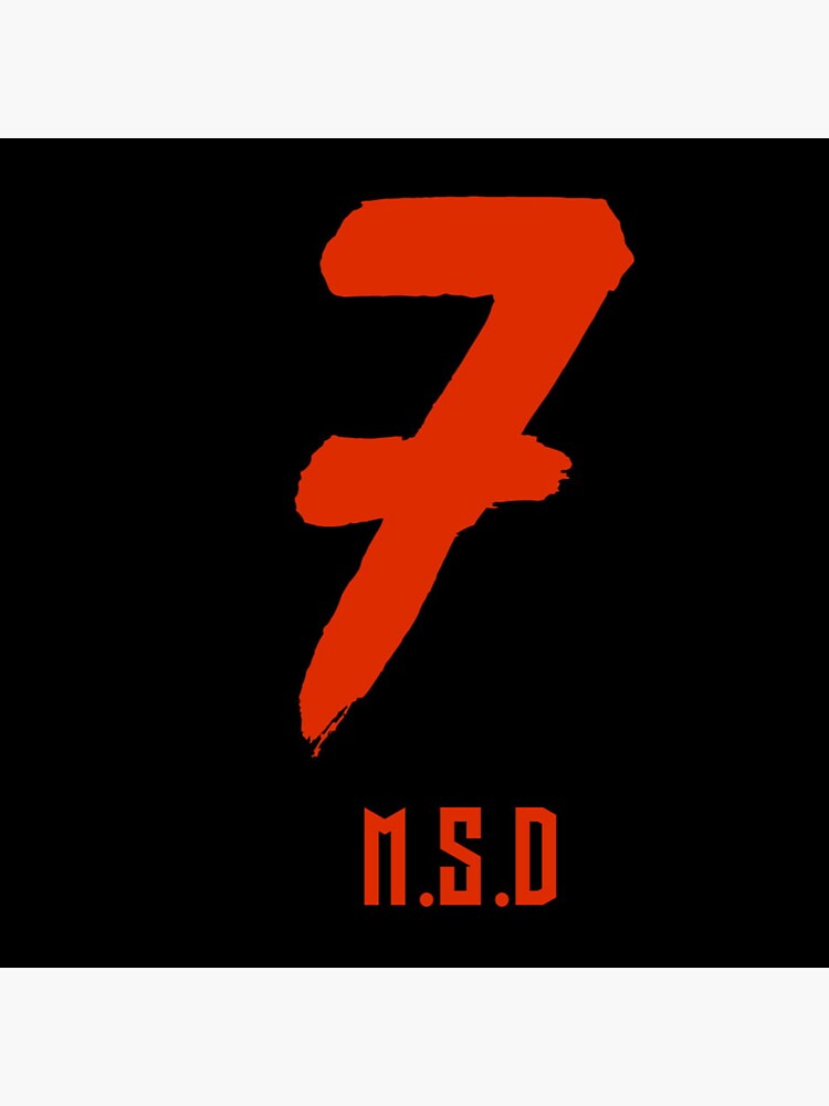 "ms dhoni 7 number" Sticker for Sale by ramajeyam | Redbubble