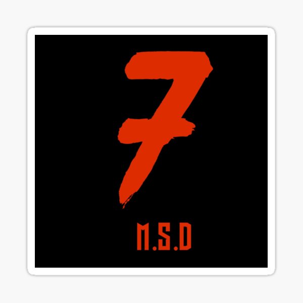 "ms dhoni 7 number" Sticker for Sale by ramajeyam | Redbubble
