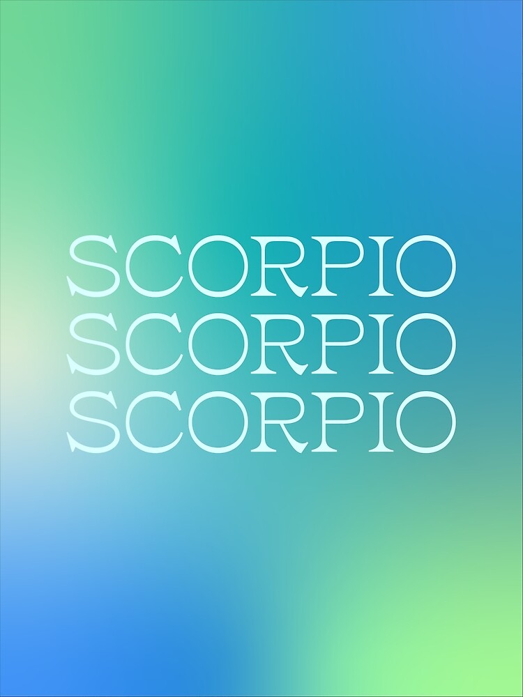 "Scorpio - Zodiac Sign Word Art with Cool Gradient Background" Poster ...