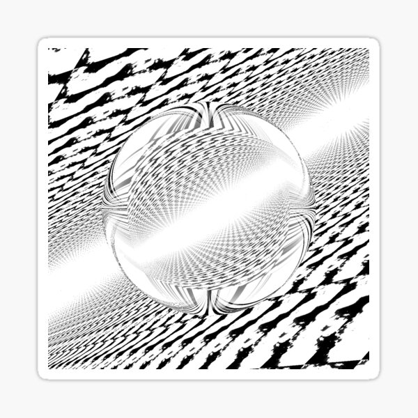 "Black and White Orb" Sticker for Sale by ArtByStyles | Redbubble