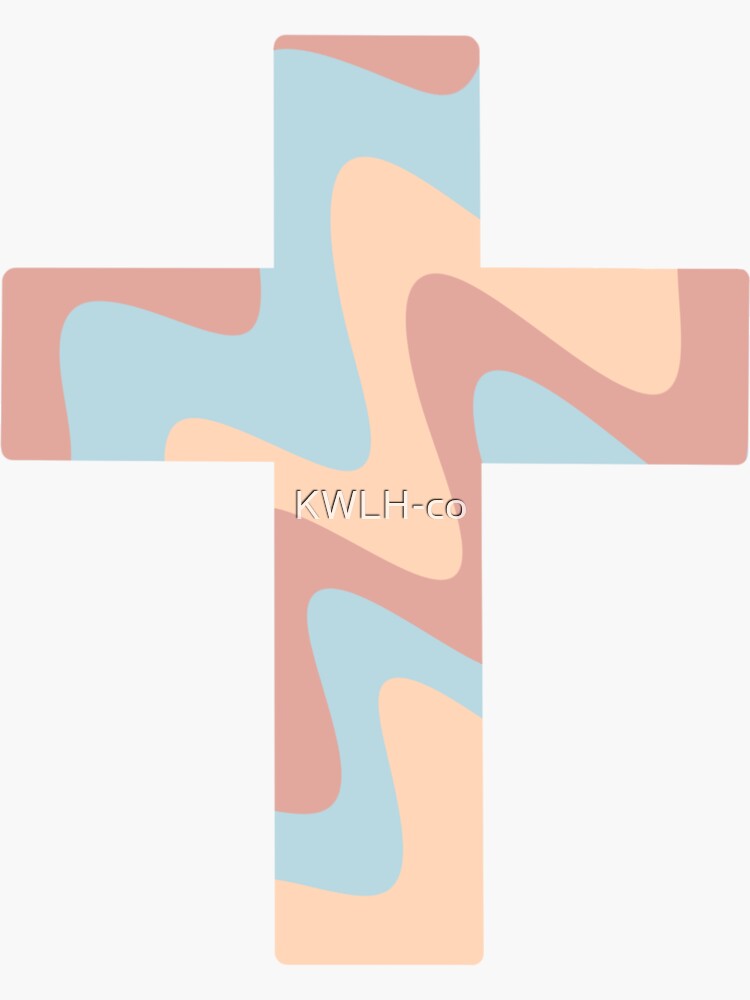 "Groovy Cross" Sticker by KWLH-co | Redbubble