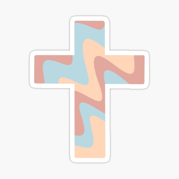 "Groovy Cross" Sticker by KWLH-co | Redbubble