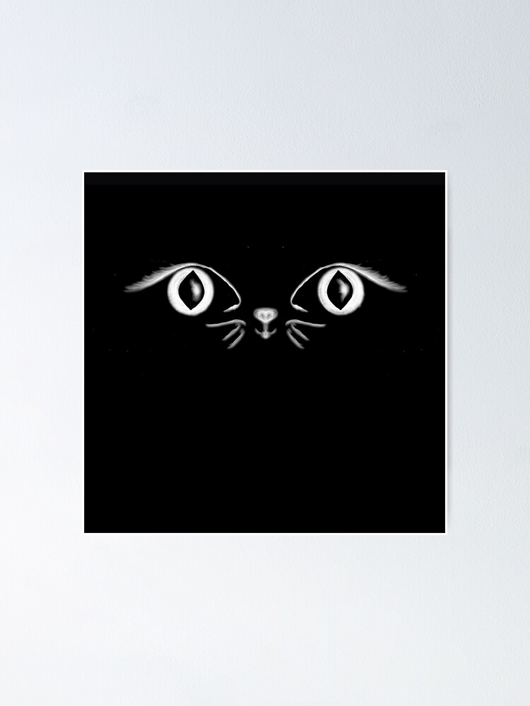 "Black, cat, original, illustration, gypsy, cats, big, eyes, cute ...