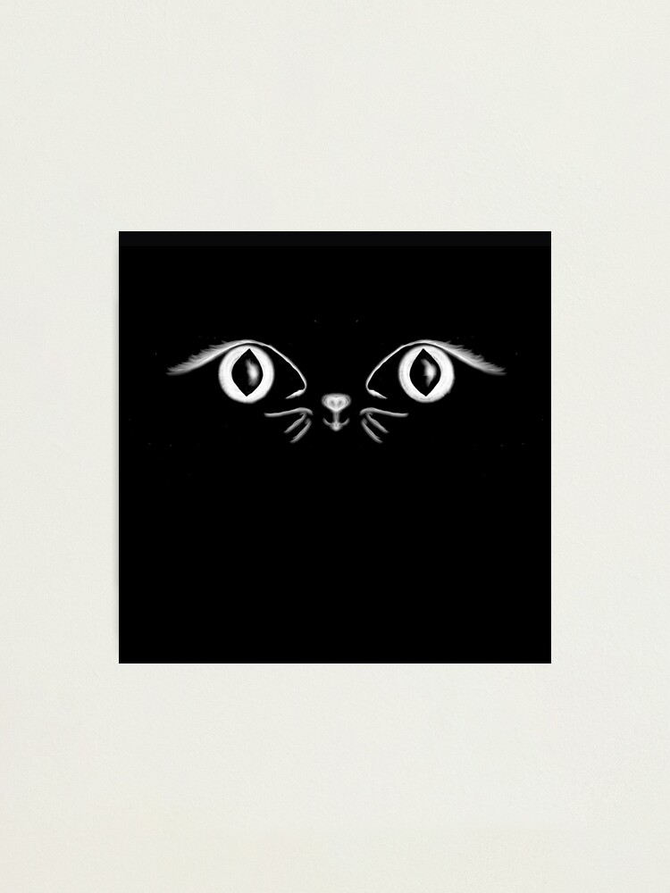 "Black, cat, original, illustration, gypsy, cats, big, eyes, cute ...