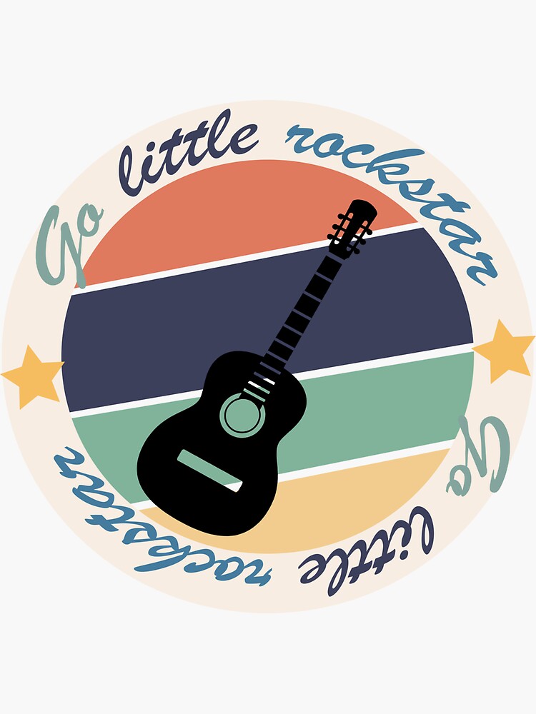 "Go little rockstar" Sticker for Sale by vectorbyarymann | Redbubble