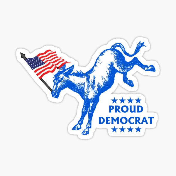 "Proud Democrat" Sticker for Sale by rwterry | Redbubble