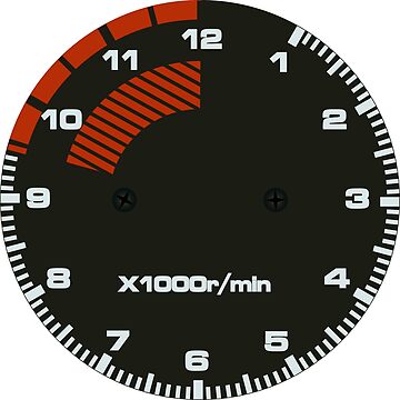 "Type R Tachometer Clock" Clock for Sale by AutomotiveArt | Redbubble