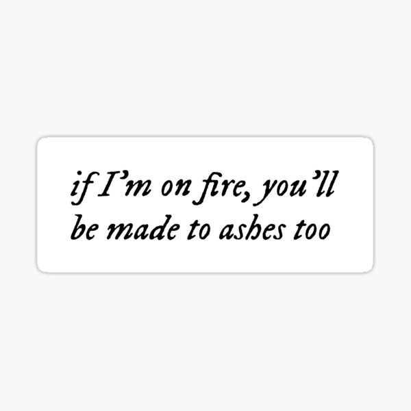 Taylor Swift Lyrics Sticker For Sale By Fionaharry Redbubble