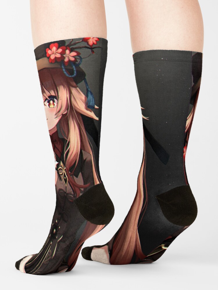 "Cute Hu Tao Genshin Impact Pyro Character" Socks for Sale by ...