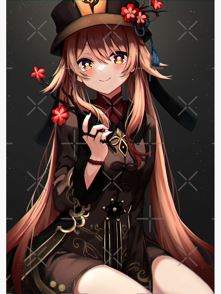 "Cute Hu Tao Genshin Impact Pyro Character" Sticker for Sale by ...