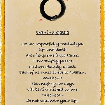 "Zen Evening Gatha" Greeting Card for Sale by JMWart | Redbubble