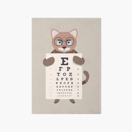 "Cat Eye Chart" Art Board Print by Uhhnad | Redbubble