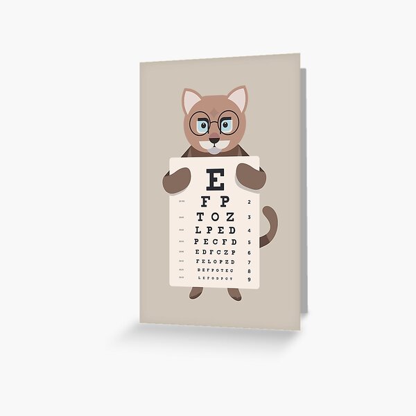 "Cat Eye Chart" Greeting Card by Uhhnad | Redbubble