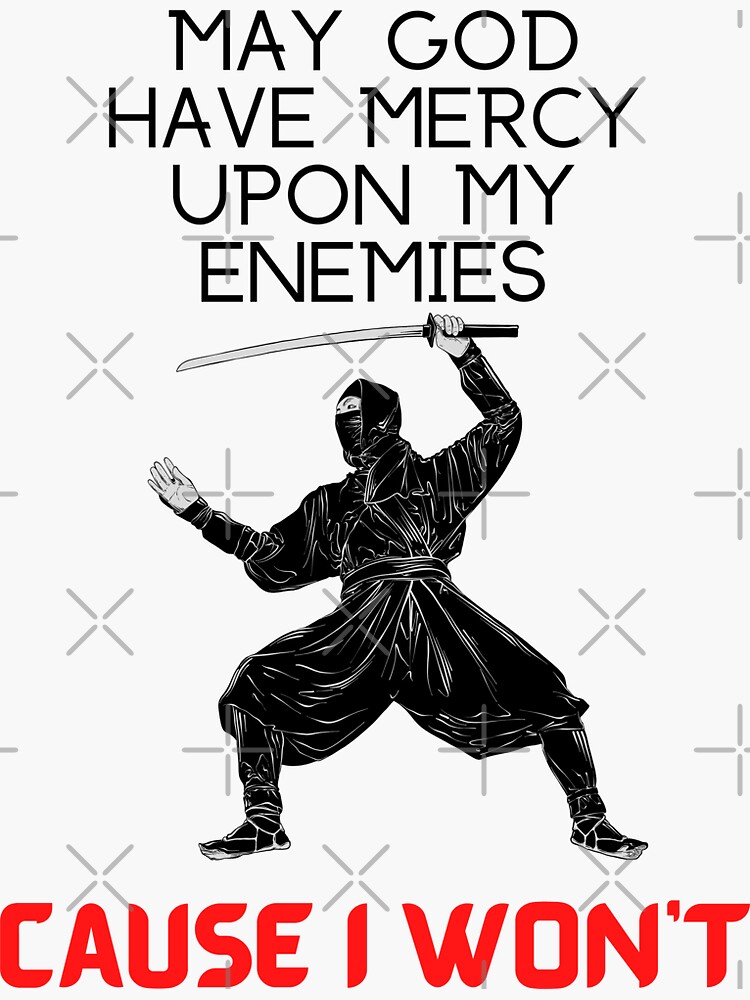 "MAY GOD HAVE MERCY " Sticker for Sale by KDM-Designs | Redbubble