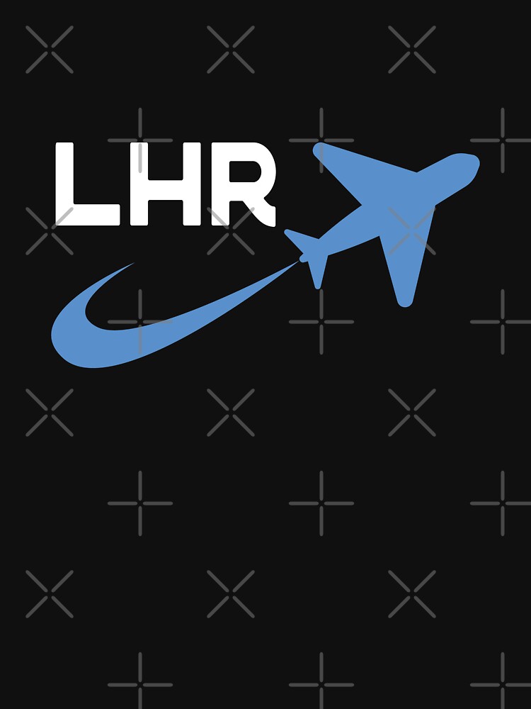 "LHR- London Heathrow Airport Code with airplane icon. Flying, travel ...