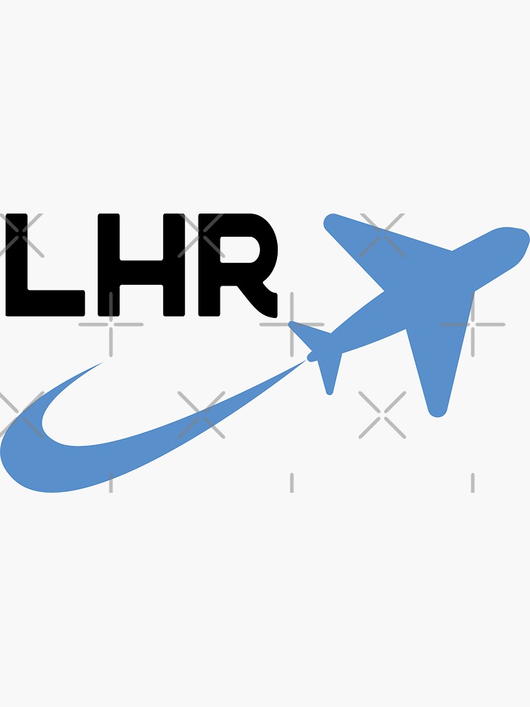 "LHR- London Heathrow Airport Code with airplane icon. Flying, travel ...