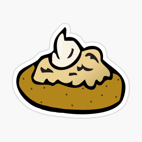 "Baked Potato" Sticker for Sale by Rockett Graphics | Redbubble