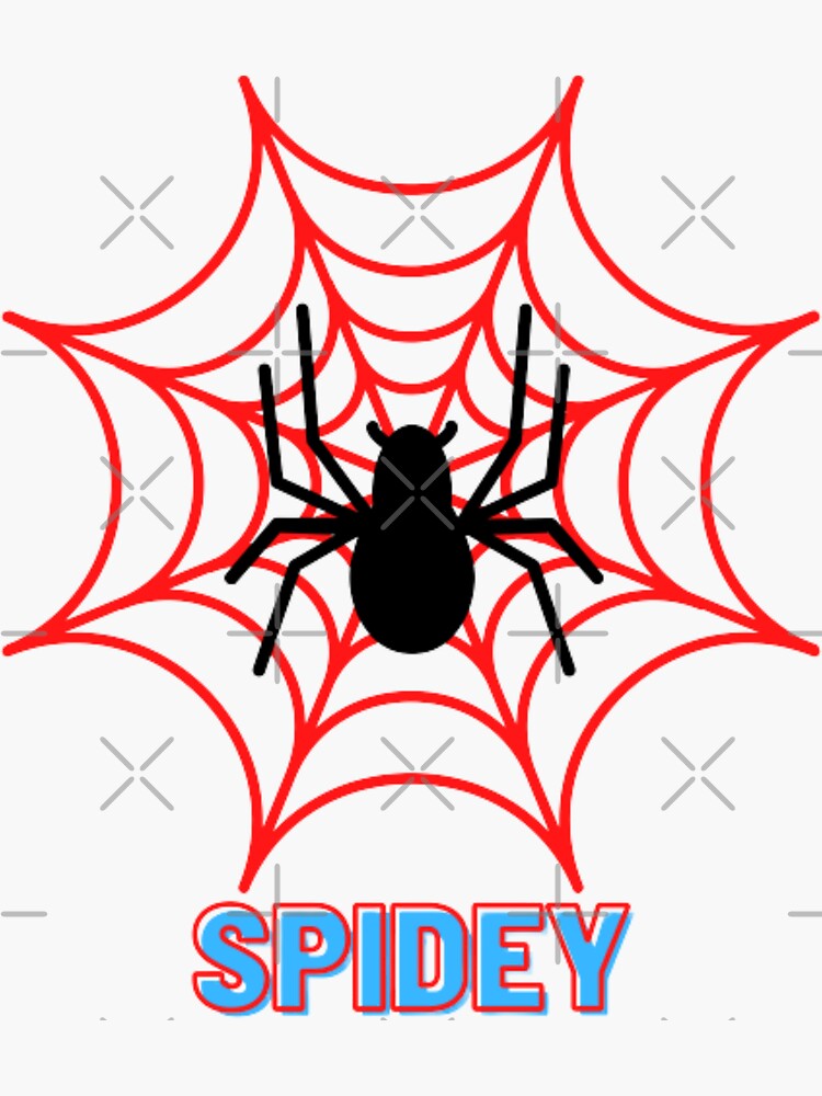 "Spidey Design Items" Sticker for Sale by AlltotheMax | Redbubble