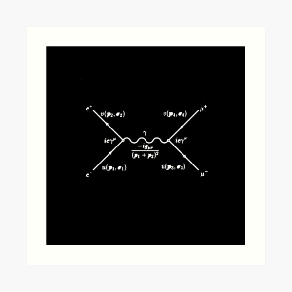 Lámina artística «Diagrama de Feynman, versión oscura de dispersión de ...