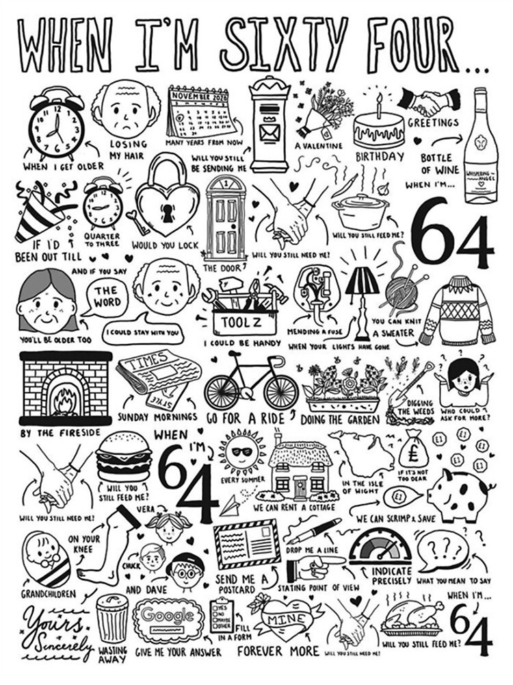 "When I’m Sixty Four Classic" Greeting Card for Sale by DonaldGaylord ...