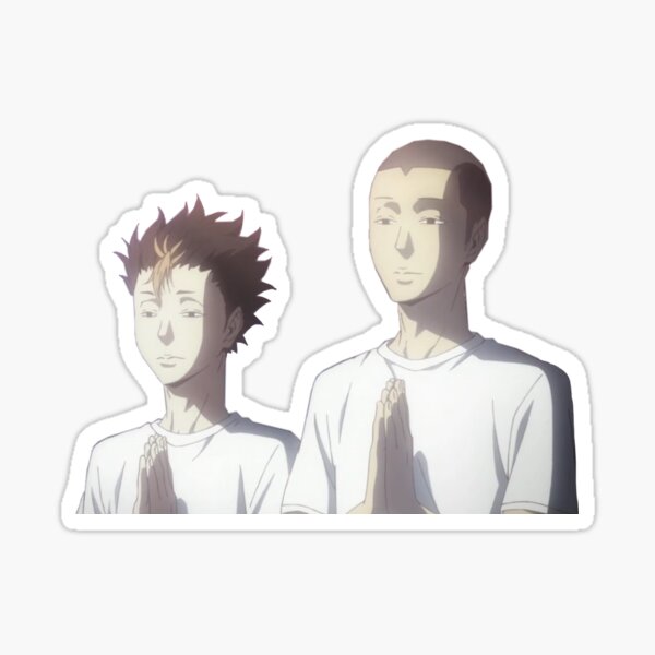 "Nishinoya & Tanaka Prayer Haikyuu Manga" Sticker for Sale by ...