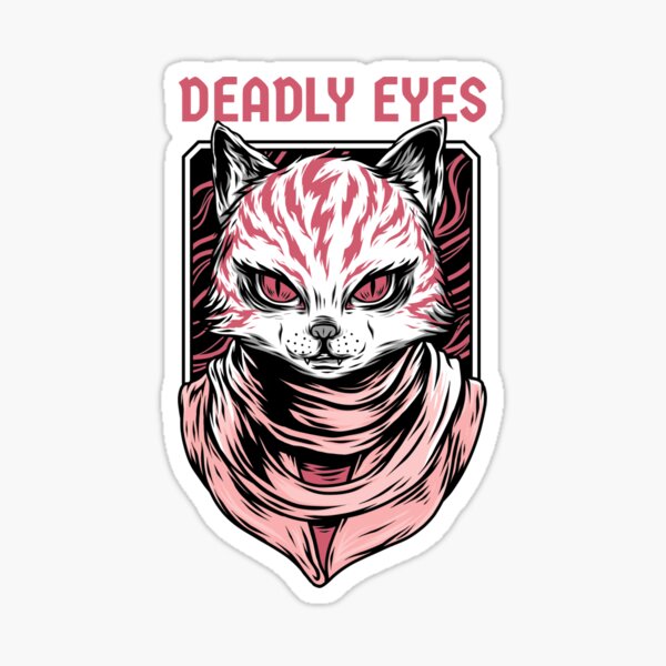 "Deadly eyes" Sticker by BrightfulDesign | Redbubble