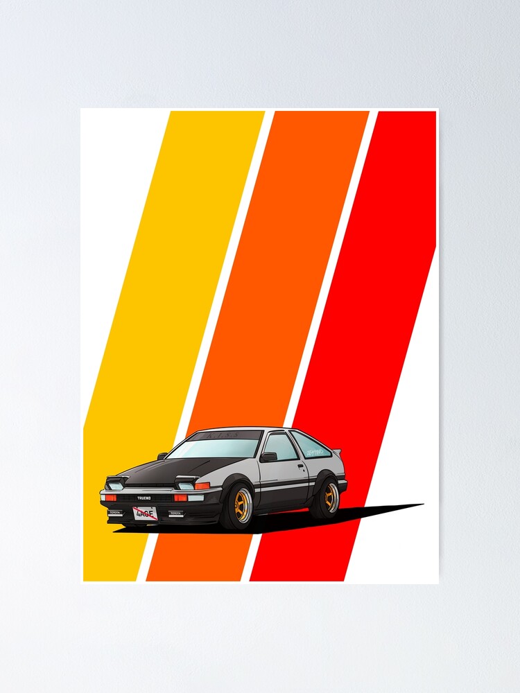 "Hachi Roku | AE86" Poster for Sale by KroeArt | Redbubble