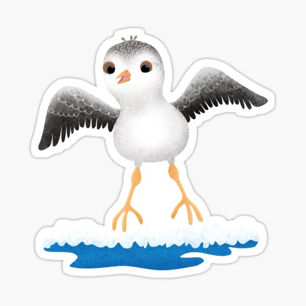 "Cute baby sandpiper cartoon illustration" Sticker for Sale by ...