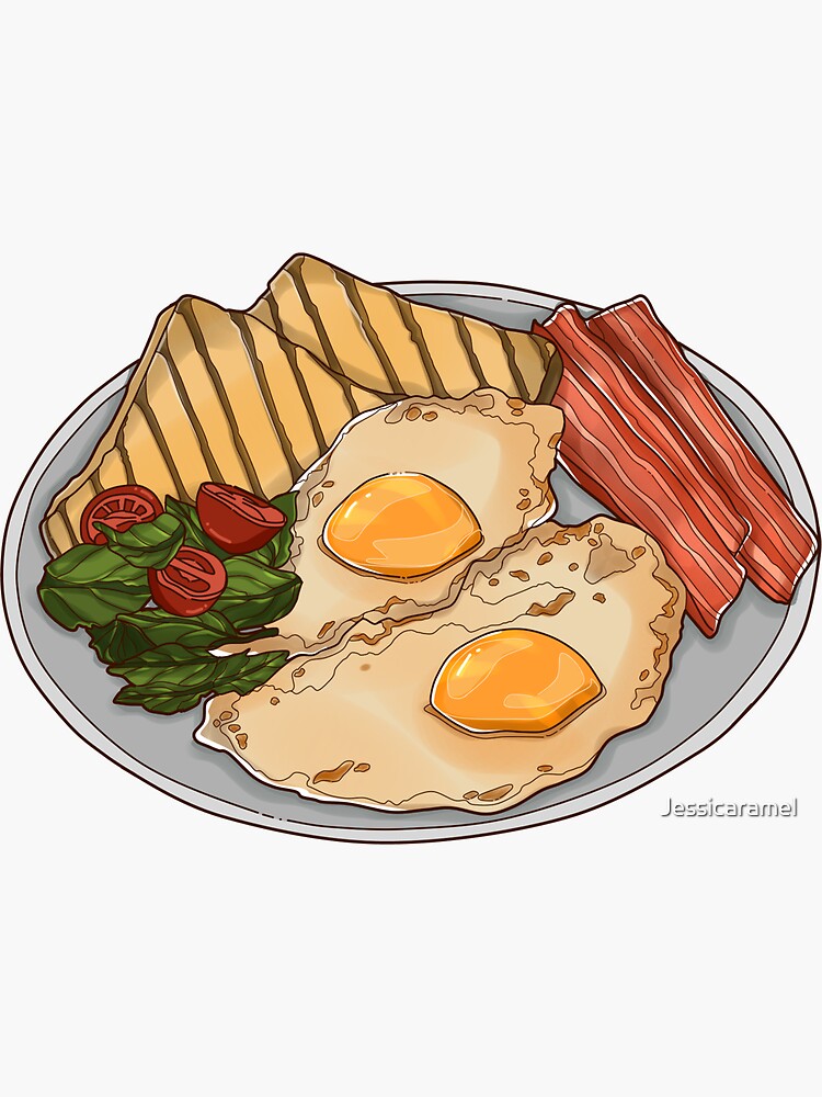 "Breaky Breakfast" Sticker for Sale by Jessicaramel | Redbubble