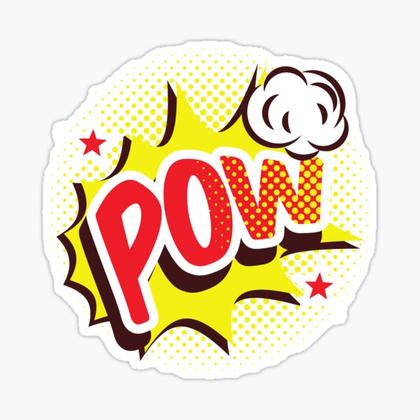 "pow" Sticker by shyam426 | Redbubble