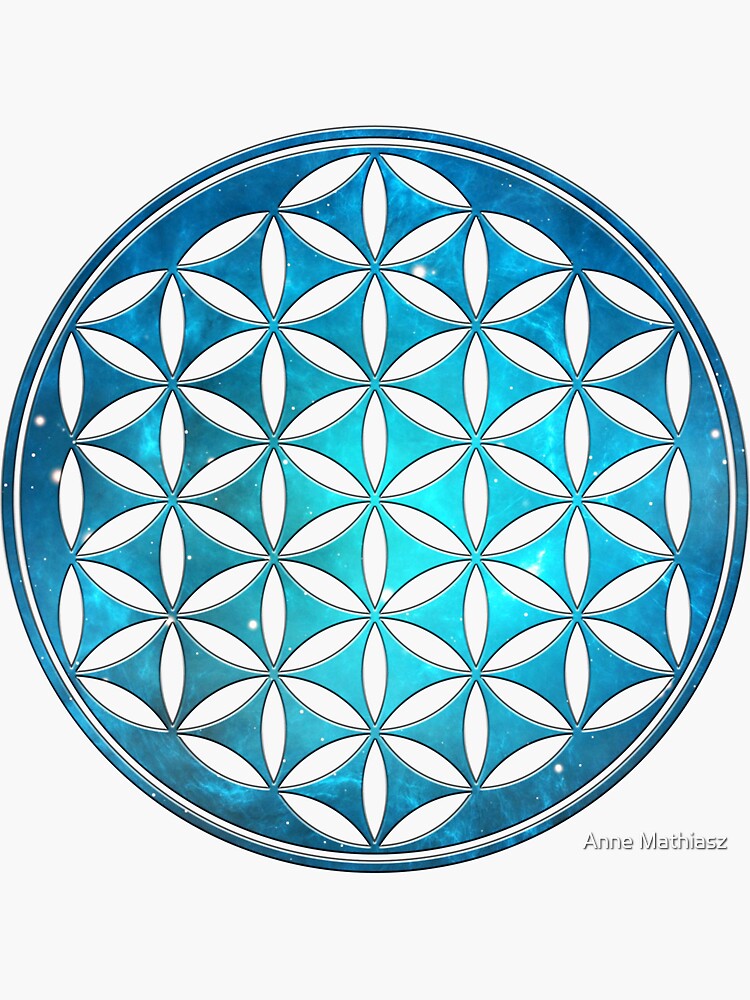"FLOWER OF LIFE - SACRED GEOMETRY - HARMONY AND BALANCE" Sticker for ...