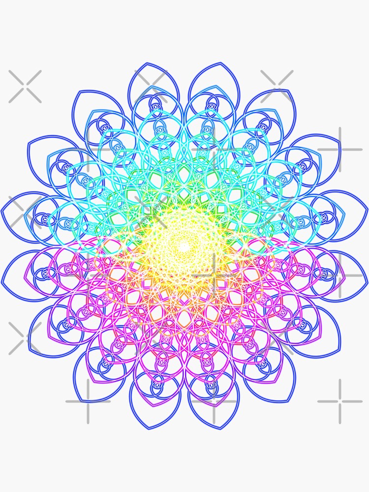 "krysthl Spiral Octave flower " Sticker for Sale by Majhi27 | Redbubble