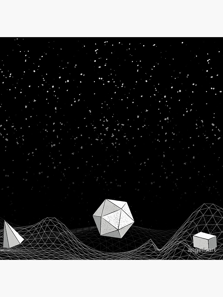 "Geometric night wireframe - Aesthetic" Poster by angelisart | Redbubble