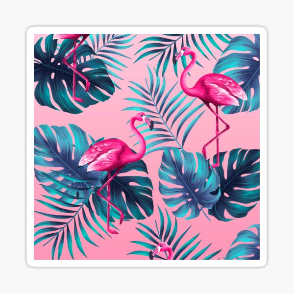 "Tropical Flamingo | Pink Flamingo " Sticker for Sale by Viertje1992 ...