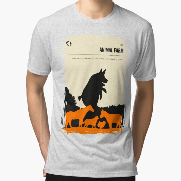 "Visit The Animal Farm Vintage Book Cover Poster" Tri-blend T-Shirt for ...