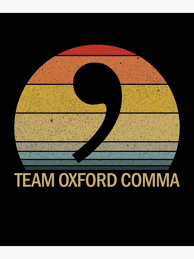 Team Oxford Comma Retro Sunset Team Oxford Comma Gear Premium Matte ...