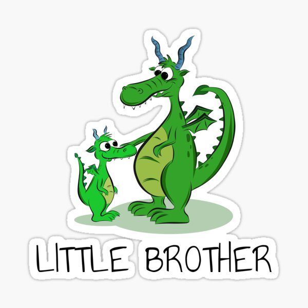 "cute dragon siblings "little brother"" Sticker by JessicaLorenz ...
