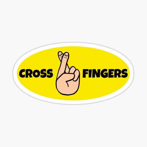 "Cross fingers" Sticker for Sale by 2HappyTortoises | Redbubble