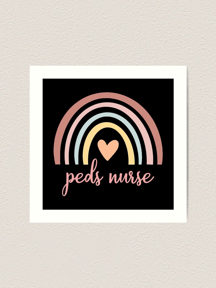 "Peds Nurse I - Boho Rainbow" Art Print for Sale by lemon-pepper ...
