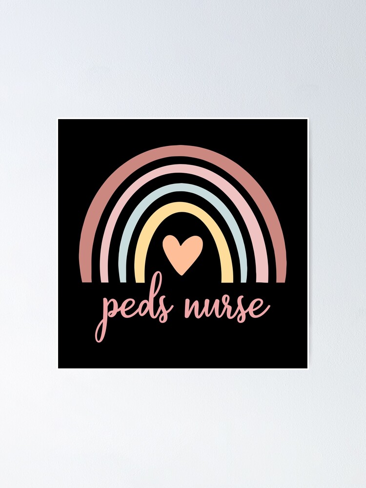 "Peds Nurse I - Boho Rainbow" Poster by lemon-pepper | Redbubble