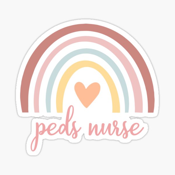 "Peds Nurse I - Boho Rainbow" Sticker by lemon-pepper | Redbubble