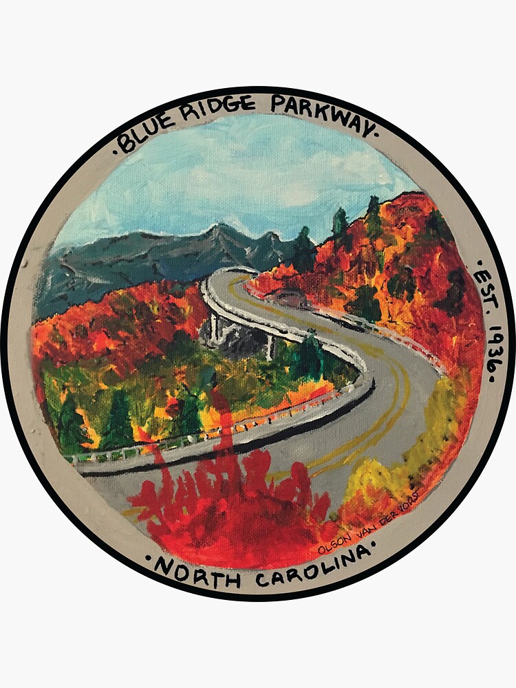 "Blue Ridge Parkway- Viaduct" Sticker for Sale by MOVDV | Redbubble