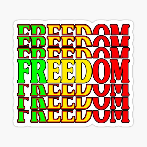 "FREEDOM" Sticker by CLACUSDES45 | Redbubble