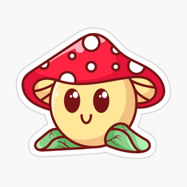 "Cute Kawaii Fly Agaric" Sticker by Oelaryf | Redbubble