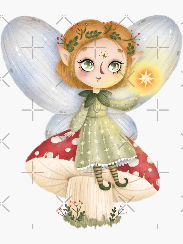 "Cute Kawaii Fly Agaric" Sticker by Oelaryf | Redbubble