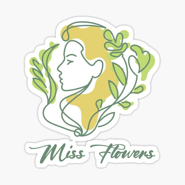 "Miss flowers" Sticker by thamusida | Redbubble