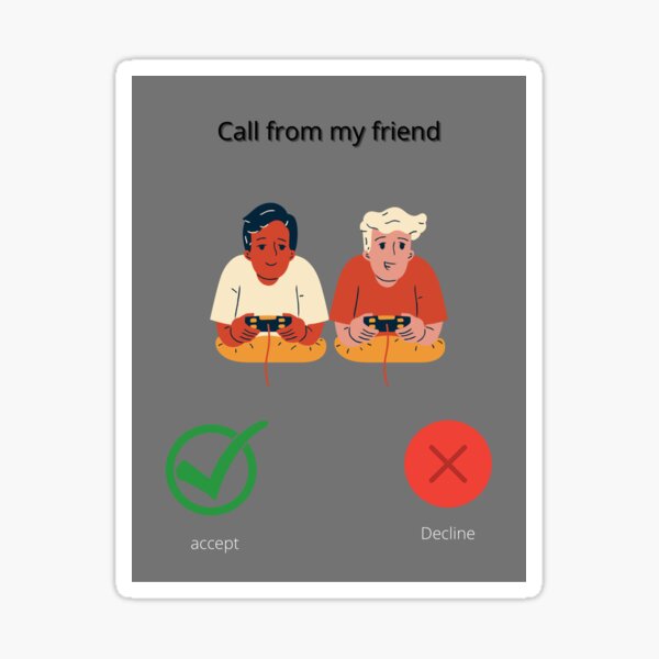 "Call" Sticker by Sumayaabid2 | Redbubble