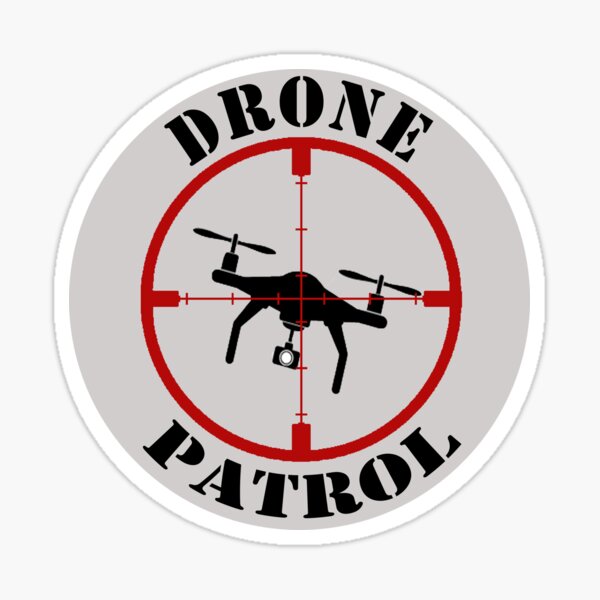 "Drone Patrol " Sticker for Sale by Czarter | Redbubble