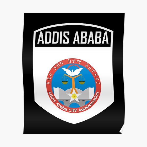 "Addis Ababa, Ethiopia Flag Emblem" Poster for Sale by T-warrior ...