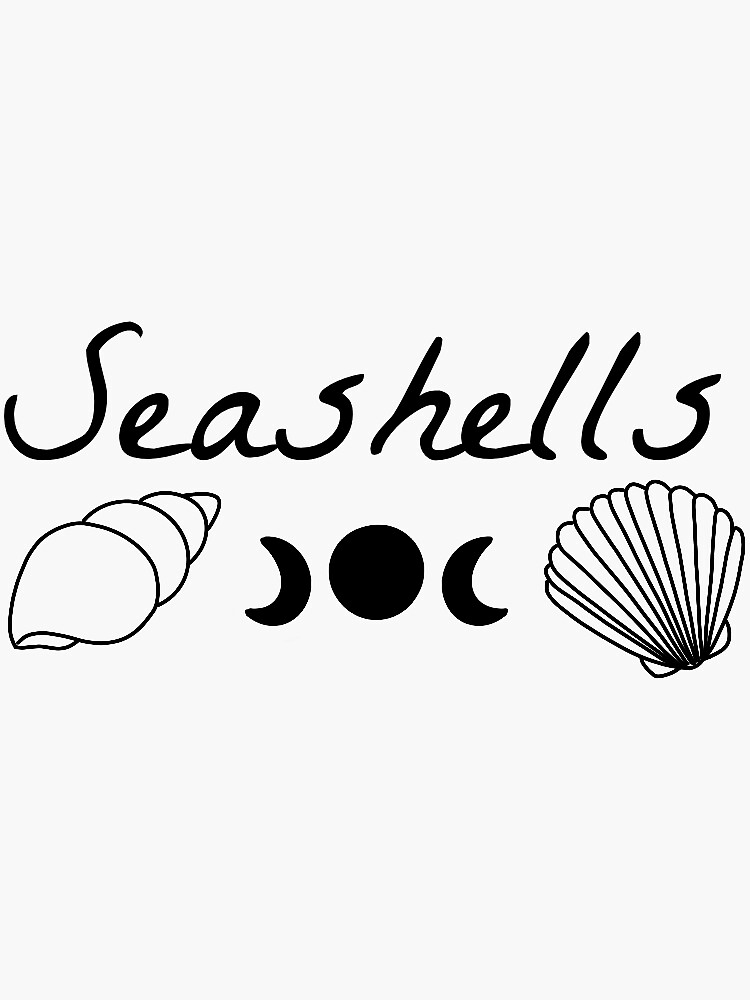 "seashell label" Sticker by Jlyoung7 | Redbubble